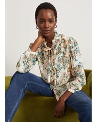 Hobbs Valerie Blouse in Blue | Lyst UK
