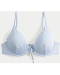 Hollister Shimmer Charm Underwire Bikini Top in Brown | Lyst UK