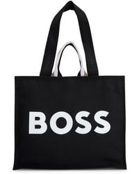 BOSS by HUGO BOSS Structured-canvas Tote Bag With Logo Detail in ...