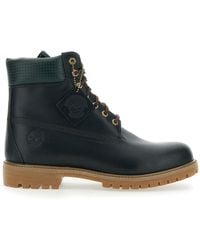 Timberland Water-Proof Leather Boots With Logo Plate in Natural for Men ...