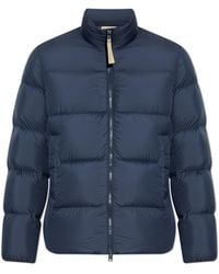 Woolrich High Collar Zip Jacket in Brown for Men | Lyst UK