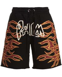 Palm Angels 'graffiti Flames' Bermuda Shorts in White for Men | Lyst