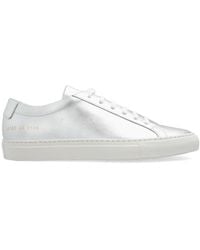 Common Projects Retro Mesh Leather Sneakers in White | Lyst UK