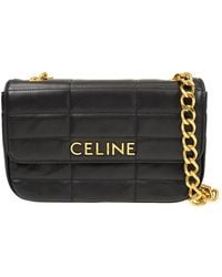 Celine Chain Shoulder Bag in Natural | Lyst