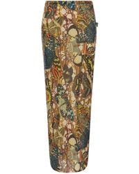 Jean Paul Gaultier The Butterfly Long Skirt in Metallic | Lyst UK