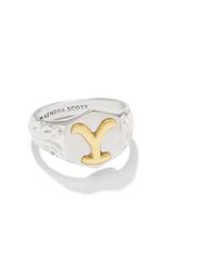 Kendra Scott Yellow Rose By X Yellowstonetm Beth Band Ring in White | Lyst