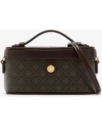 Tory Burch T Monogram Coated Canvas Vanity Case in Brown | Lyst