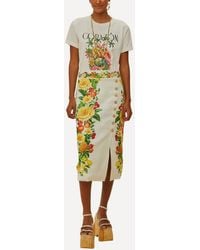 FARM Rio Off- Cross Stitch Flowers T-Shirt in Natural | Lyst UK