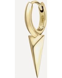 Maria Tash 14Ct 9.5Mm Faceted Triple Long Spike Hoop Earring in Natural ...