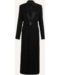 Victoria Beckham Tweed Coat in Grey | Lyst UK