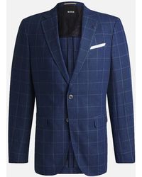 BOSS H-Hutson-224 Suit Jacket in Blue for Men | Lyst UK