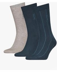 Calvin Klein Giftbox Stripe Logo Crew Sock in Black for Men | Lyst UK