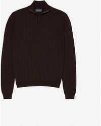 Oliver Sweeney Merino Wool Quarter Zip Jumper in Grey for Men | Lyst UK