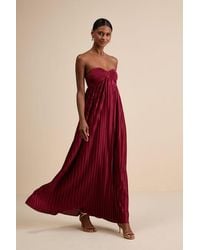 Lulus Whimsical Beauty Multi Floral Satin Plisse Strapless Maxi Dress ...