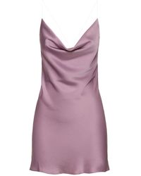 Y. Project Satin Invisible Strap Slip Mini Dress in Black | Lyst