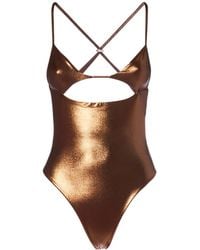 Metallic One-piece swimsuits and bathing suits for Women | Lyst