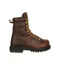 Georgia Boot Steel Toe Waterproof Lace-to-toe Work Boot in Brown for ...