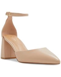 ALDO Stellare Dress Sandals Ankle Strap Block Heel Zap1652 in Metallic ...