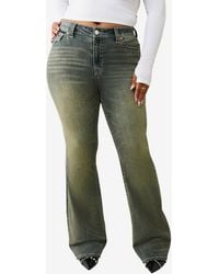TRUE RELIGION Plus Size Becca Bootcut Big T Jeans in Black | Lyst