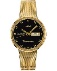MIDO Swiss Automatic Commander Gold-tone Pvd Stainless Steel Bracelet ...