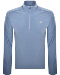 New Balance Quarter-Zip Sweater in Natural for Men | Lyst UK