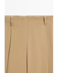 MASSIMO DUTTI Darted Wide-Leg Pants in Natural | Lyst