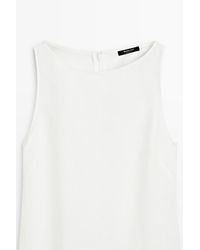 MASSIMO DUTTI Linen Halter Midi Dress in Natural | Lyst