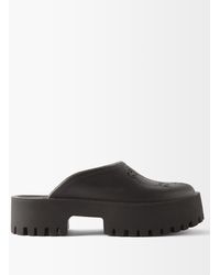 Gucci GG Rubber Clogs in Yellow | Lyst