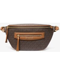 MICHAEL Michael Kors Mk Jet Set Travel Medium Signature Logo Sling Pack ...
