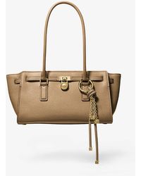 MICHAEL Michael Kors Mk Hamilton Moderne Small Leather Satchel in Black ...
