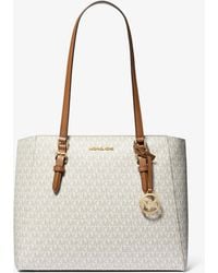 Michael Kors Charlotte Large 3-In-1 Signature Logo Tote Bag in Brown | Lyst