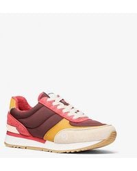 Michael Kors Andi Nylon Trainer in Blue | Lyst