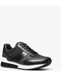 Michael Kors Andi Color-Block Signature Logo Trainer in White | Lyst