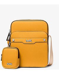 Michael Kors Rivington Leather Flight Bag in Purple for Men | Lyst