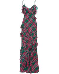 LoveShackFancy Rialto Ruffled Silk-blend Gown in Pink | Lyst