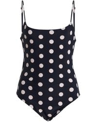 Juillet Imey Broderie Anglaise One-Piece Swimsuit in White | Lyst