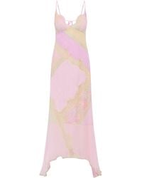 LoveShackFancy Rialto Ruffled Silk-blend Gown in Pink | Lyst