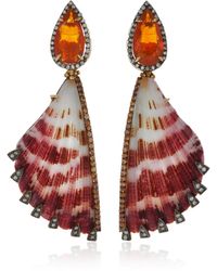 Silvia Furmanovich 18K Flower Multi-Stone Earrings in Metallic | Lyst UK