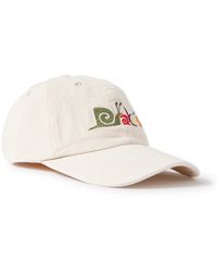 Drake's Snail-Logo Embroidered Cotton-Twill Baseball Cap in White for ...