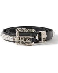 Enfants Riches Deprimes 2Cm Logo-Embossed Studded Leather Belt in Red ...
