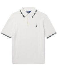 Polo Ralph Lauren Wimbledon Ballperson Logo-Embroidered Appliquéd Stretch-Jersey Polo Shirt in ...