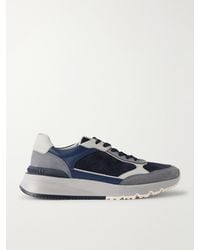 Brunello Cucinelli Sneakers Suede & Leather in Blue for Men | Lyst UK