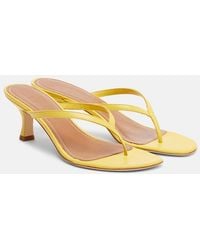 STAUD Freja Thong-Strap Sandals in Brown | Lyst UK