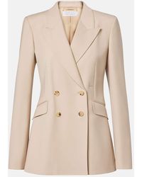 Gabriela Hearst Double-Breasted Belted Blazer in Black | Lyst UK