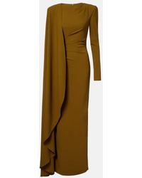 Rachel Gilbert Hallie Twisted Draped Gown in Green | Lyst UK