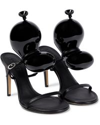 Loewe Balloon Leather Sandals in Red | Lyst