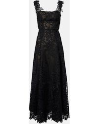 Oscar de la Renta Corded Botanical Guipure Gown in Blue | Lyst UK