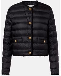 Moncler Fleurs Quilted Down Jacket in Natural | Lyst UK