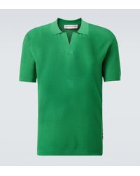 Orlebar Brown Roddy Open-Mesh Waffle Knit Polo Shirt in Grey for Men ...