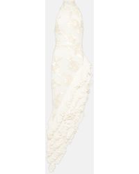 ROTATE BIRGER CHRISTENSEN Floral Applique Jacquard Maxi Dress in Black ...